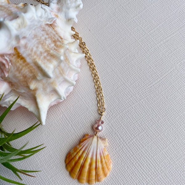 Sunrise Shell Necklace - Etsy