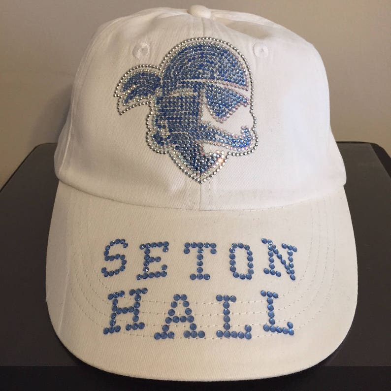 Seton Hall White Blinged Cap by Blingcons One Size Fits Most - Etsy