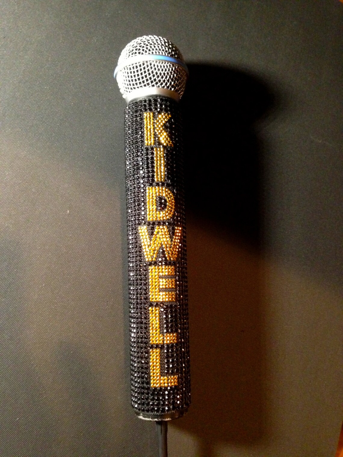 Customized 2 Color Wireless Bling Rhinestud Microphone - Etsy