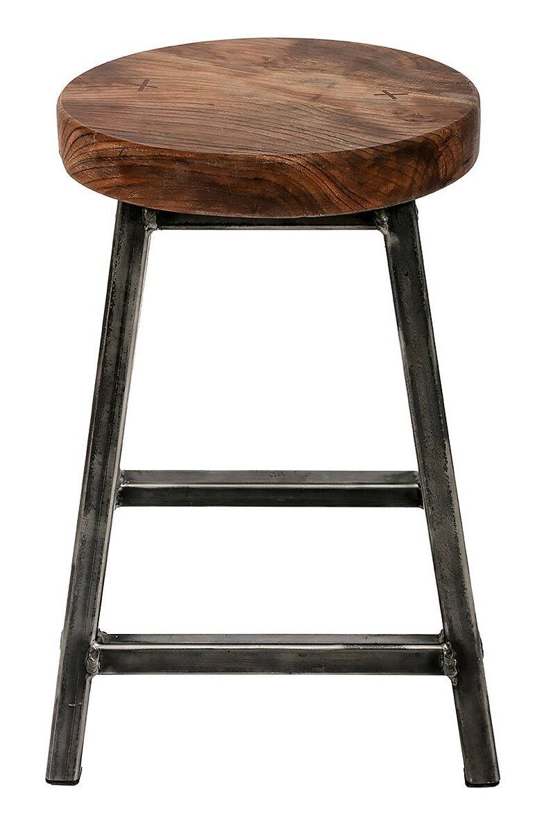 Charlotte Elmsworth Low Chunky Square Frame Bar Stool With | Etsy