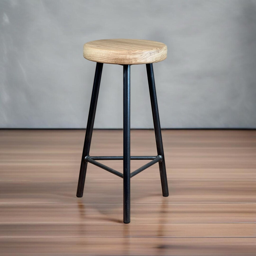 Trippie Broadoak Three Legged Bar Stool English Oak - Etsy