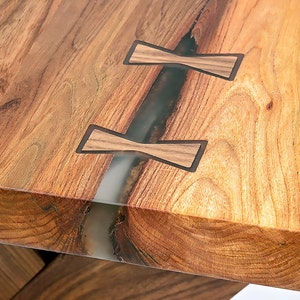 Live Edge 'tusk' Tenon X Trestle Table - Etsy UK