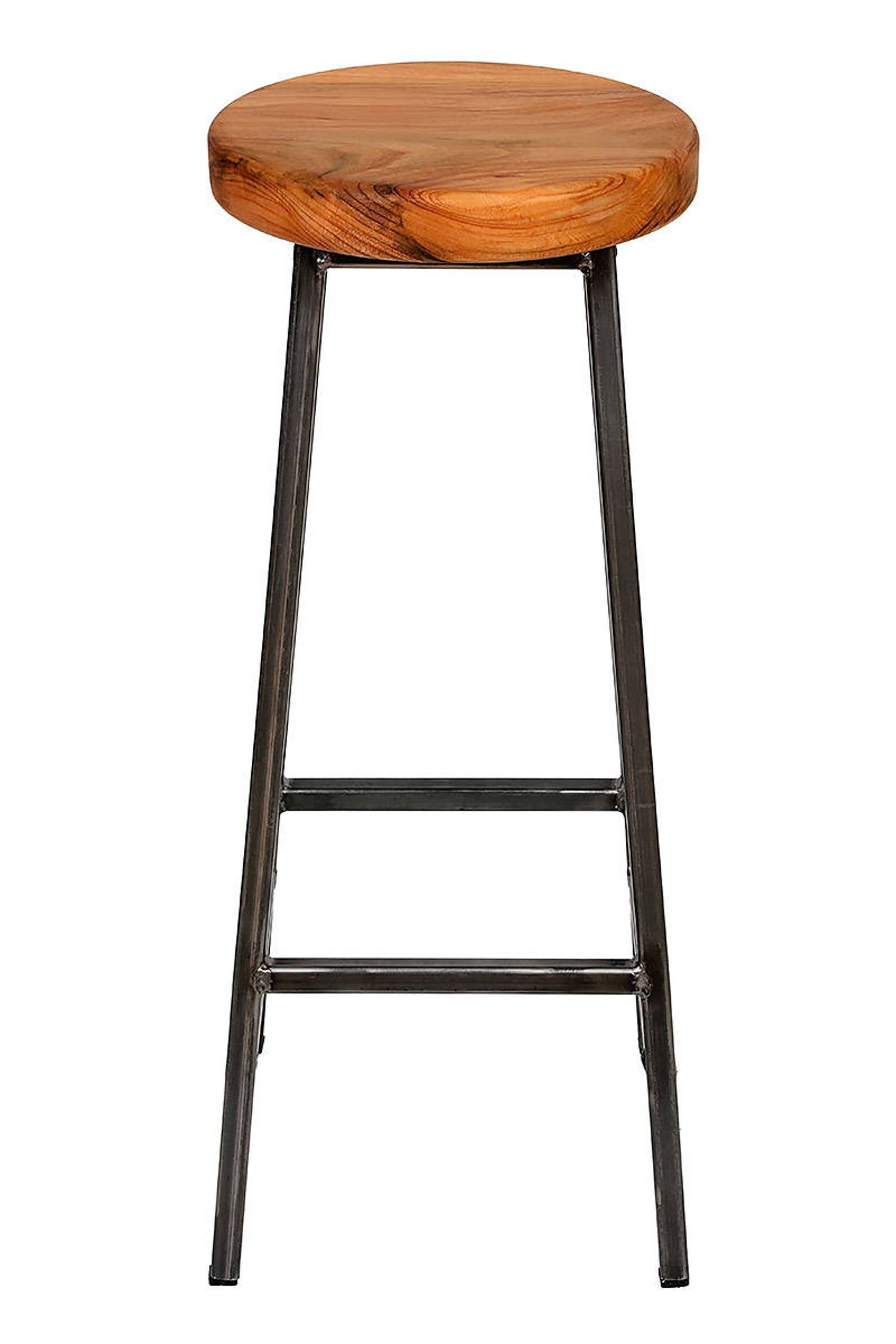 Bertie Elmsworth Steel Frame Industrial Frame Bar Stool With - Etsy