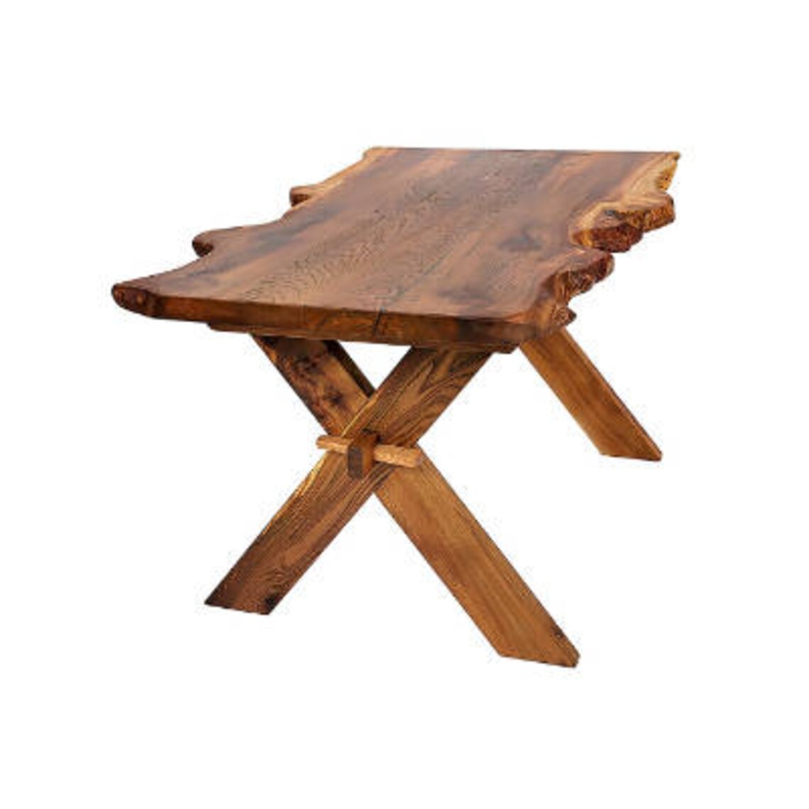 Live Edge 'tusk' Tenon X Trestle Table - Etsy UK