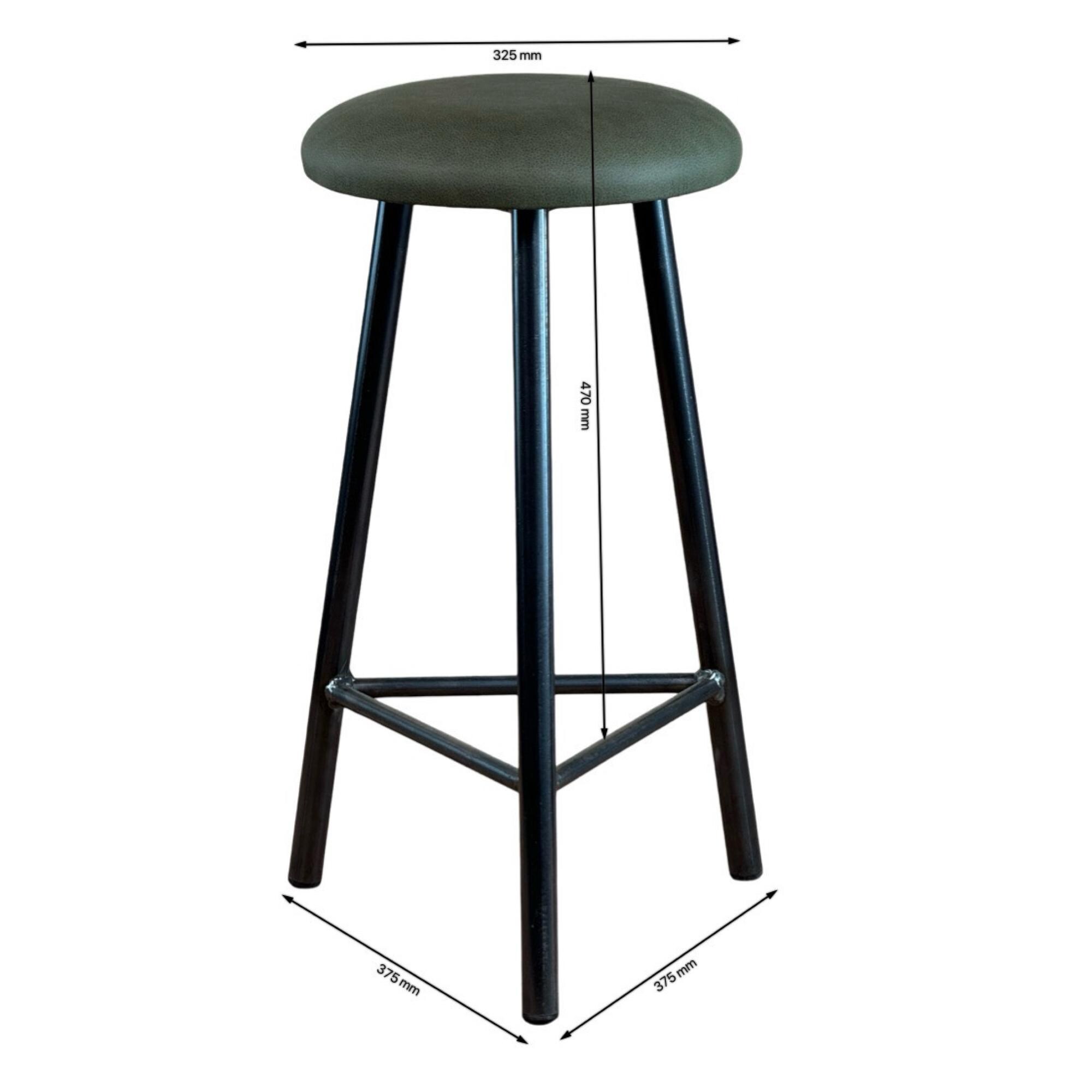 Three Legged Bar STOOL With LEATHER Seat – Kitchen TRIPPIE Tanner ...