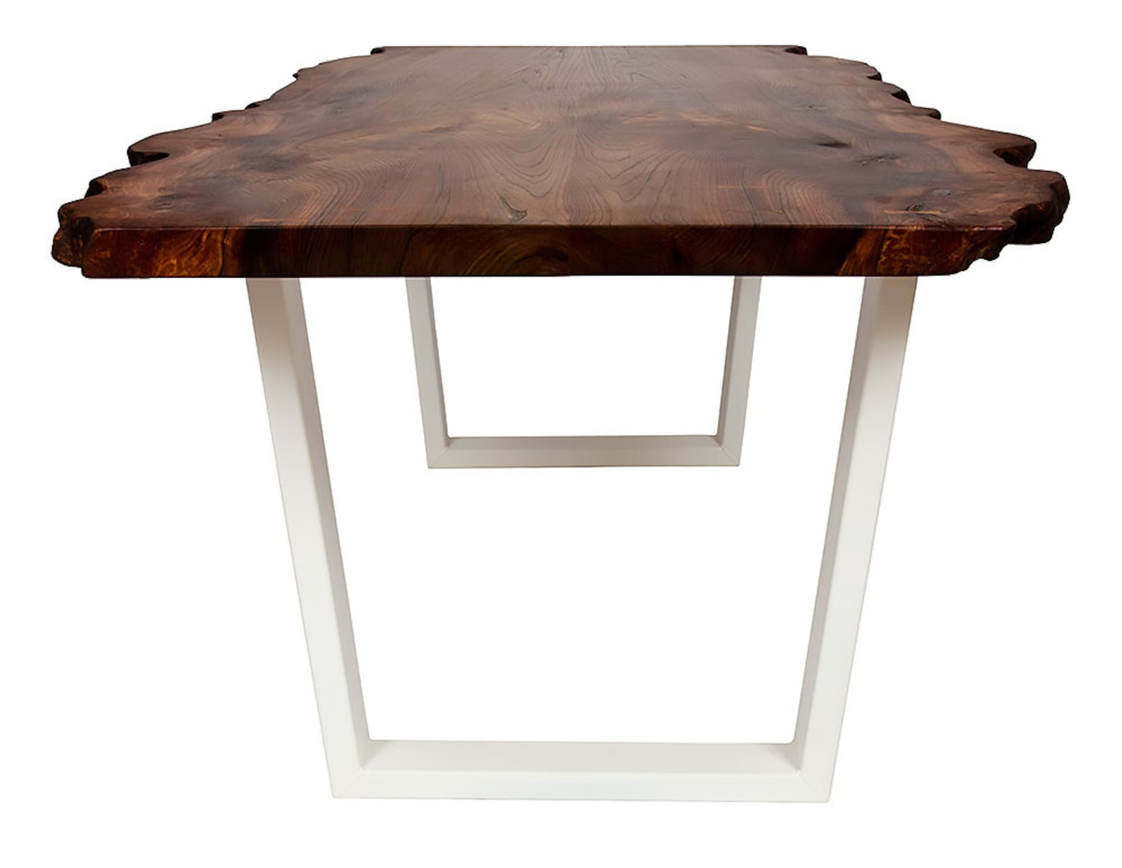 Live Edge Elm Dining Table on Powder Coated Legs | Etsy