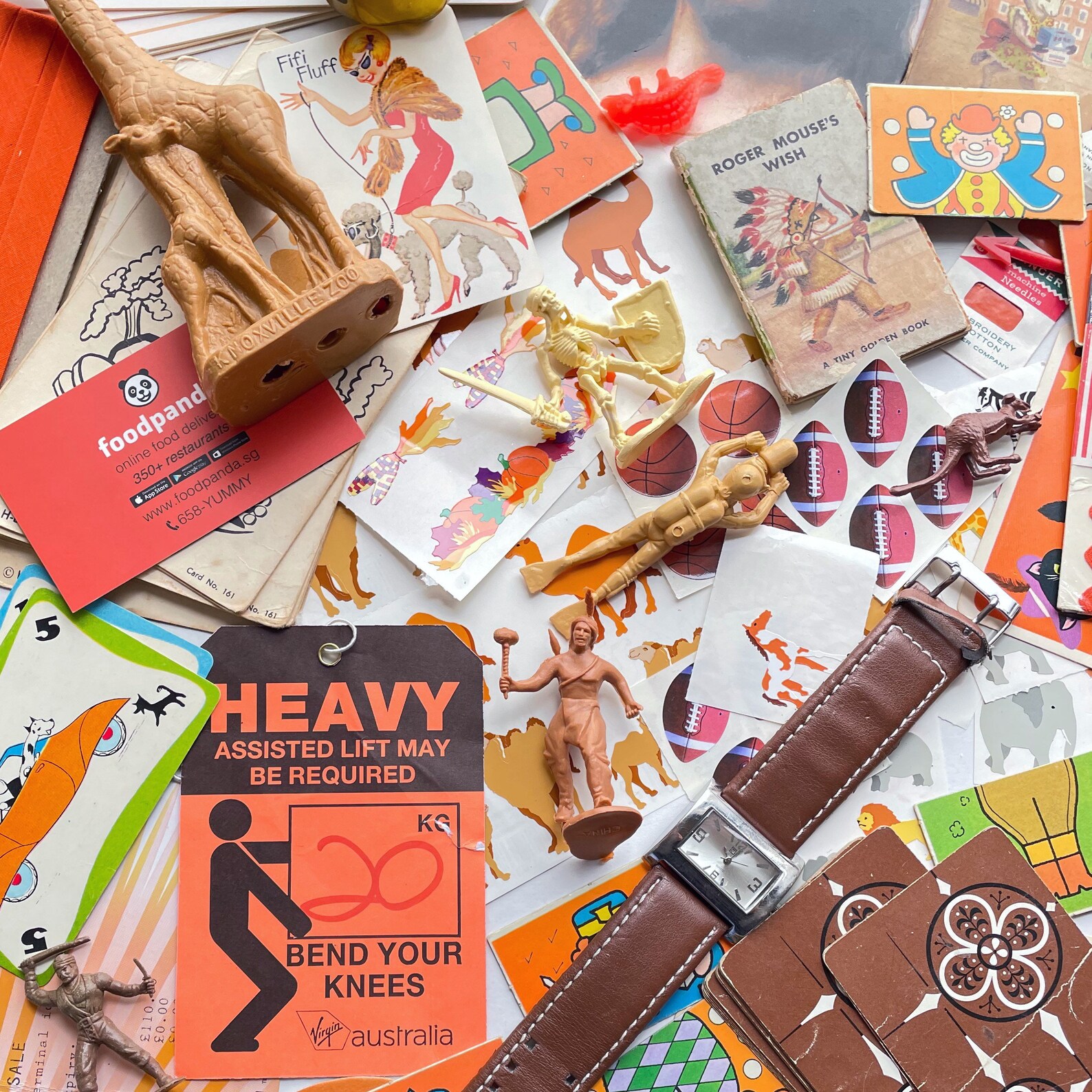 Vintage Junk Drawer Toy LOT: 3 Pounds of Old, ORANGE Playthings ...