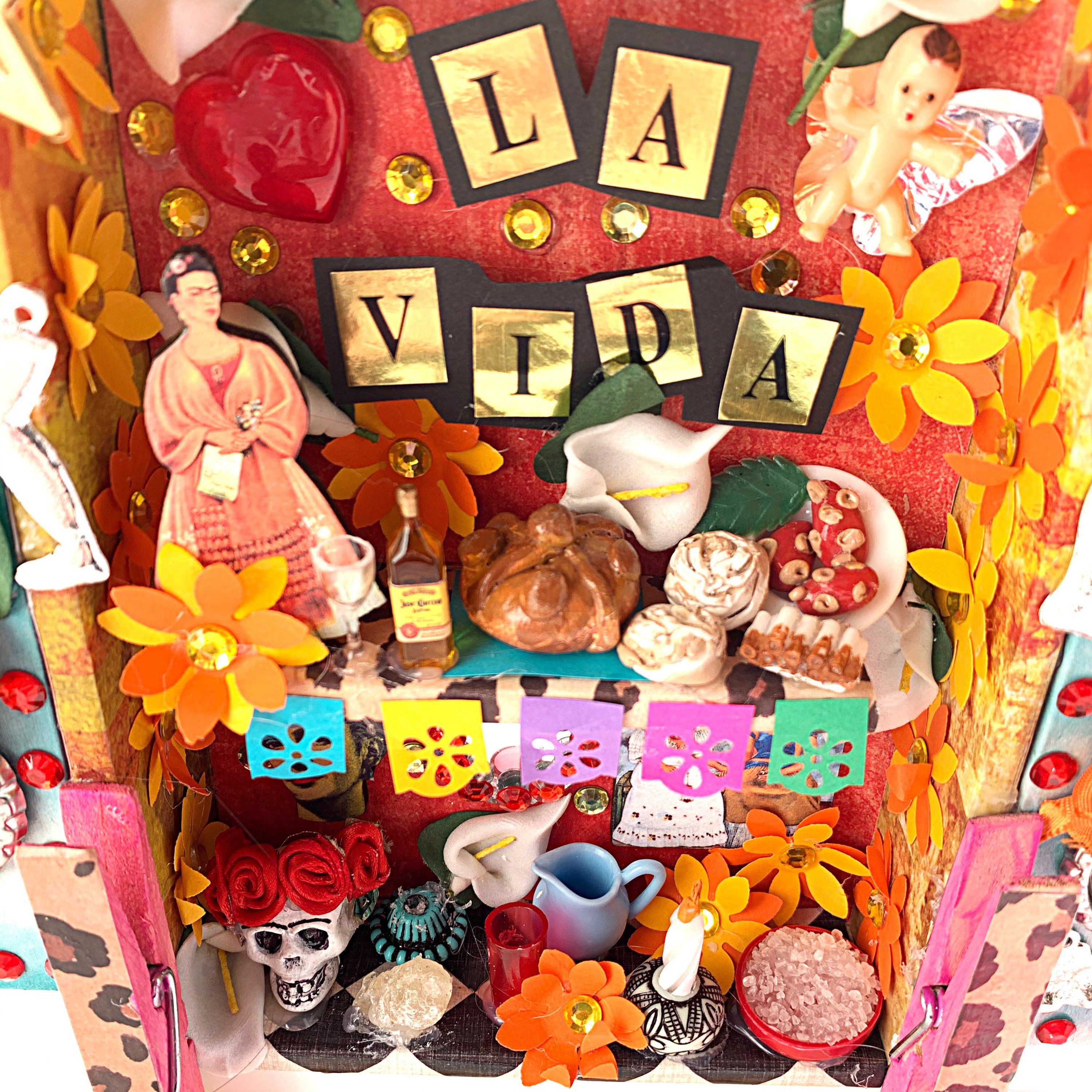 Frida Kahlo Ofrenda: OOAK Handmade Assemblage Art, 9 3/4x 8 3/4x 2 ...