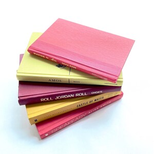 RED & YELLOW Book Set for Decor or Repurpose: 5 Pieces, Mix of Vintage ...