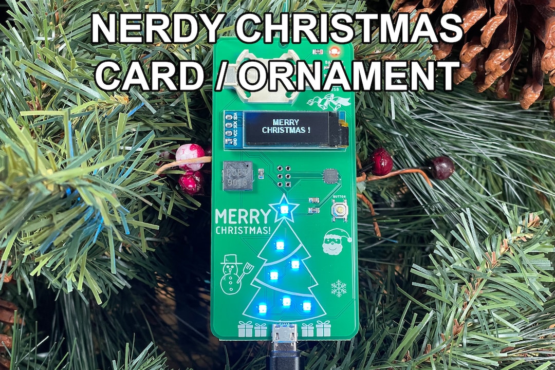 Nerdy Christmas Card - Ornament - Etsy