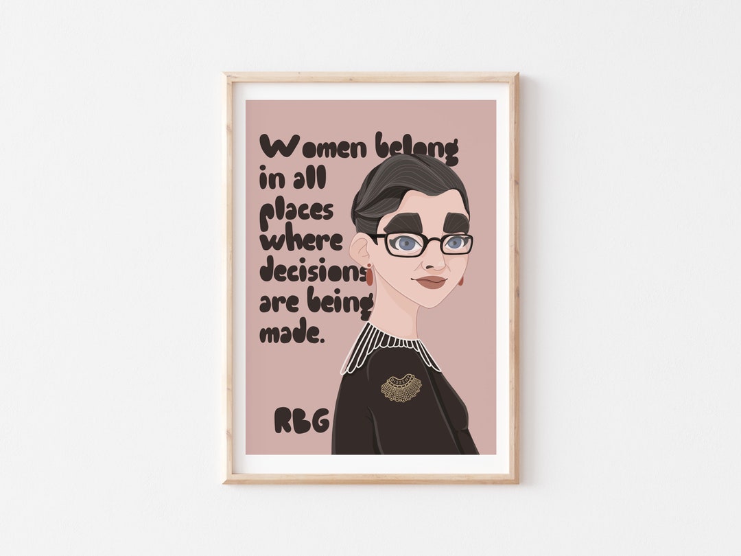 Ruth Bader Ginsburg Art Print, Female Leaders Print, Notorious RBG ...