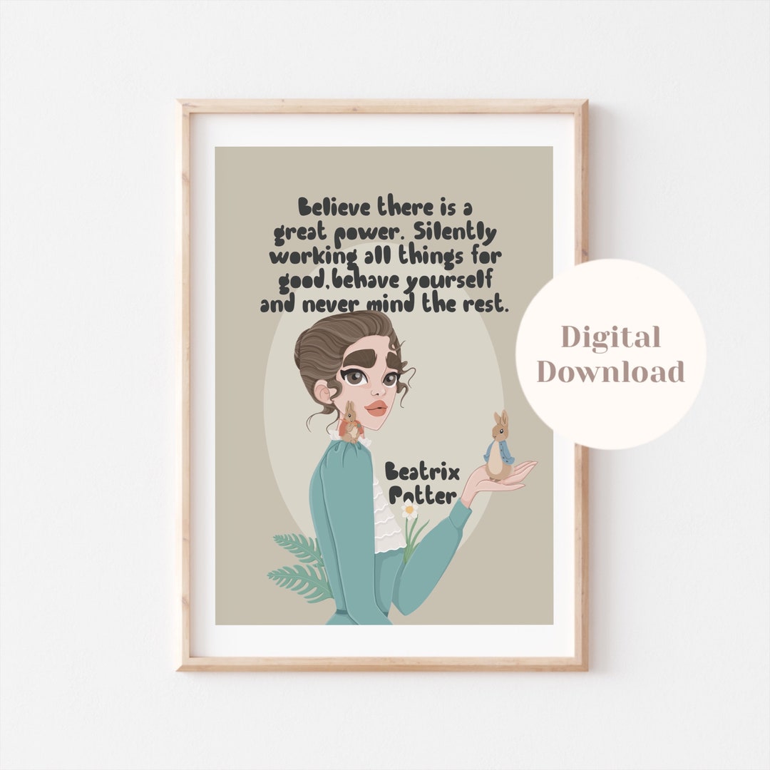 Printable Beatrix Potter Wall Art, Digital Female Leaders Print ...