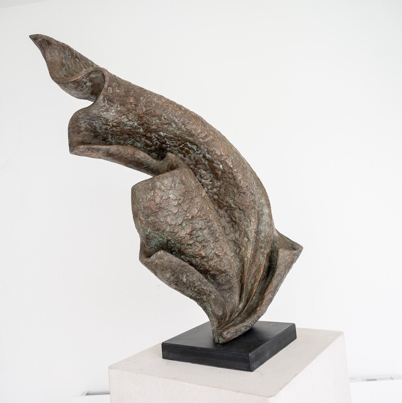 Wave Sculpture with slate base, bronze sculpture, Limited Edition