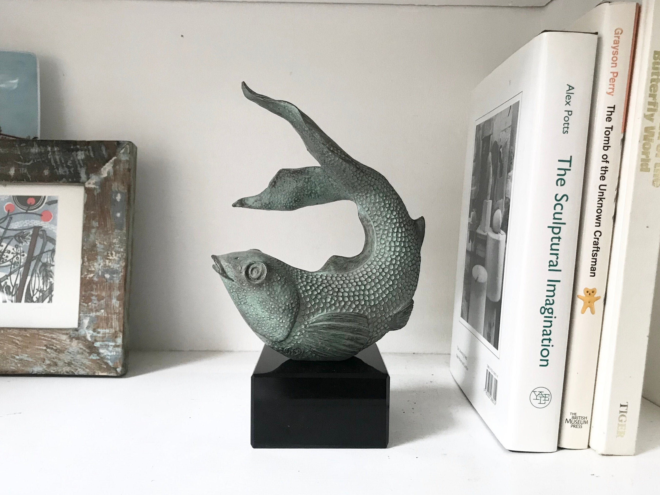Fish Sculpture, Koi Carp Sculpture, Limited Edition, bronze, black ...