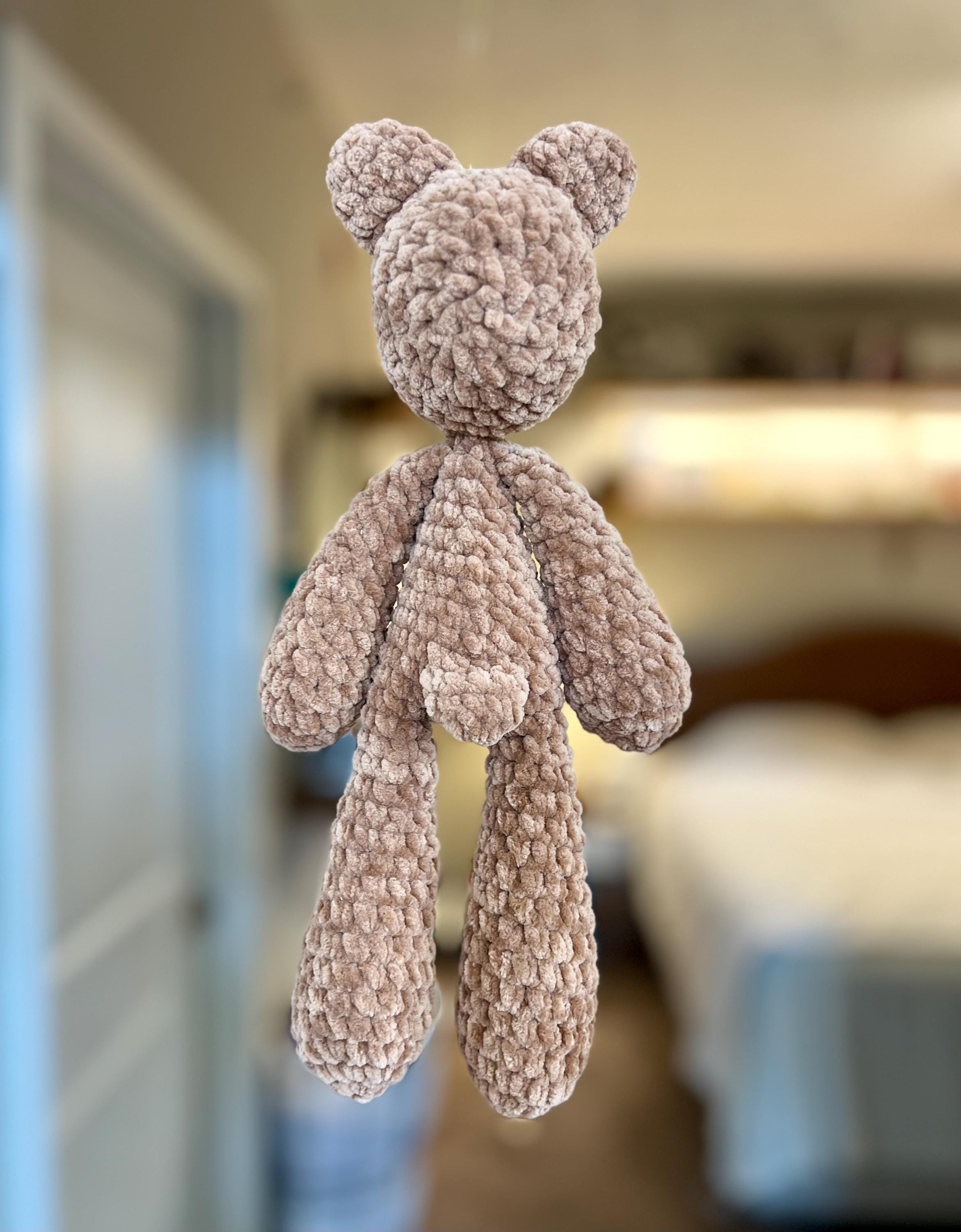 Handmade Floppy Teddy Bear – Crochet Plush Toy, Soft Stuffed Animal ...