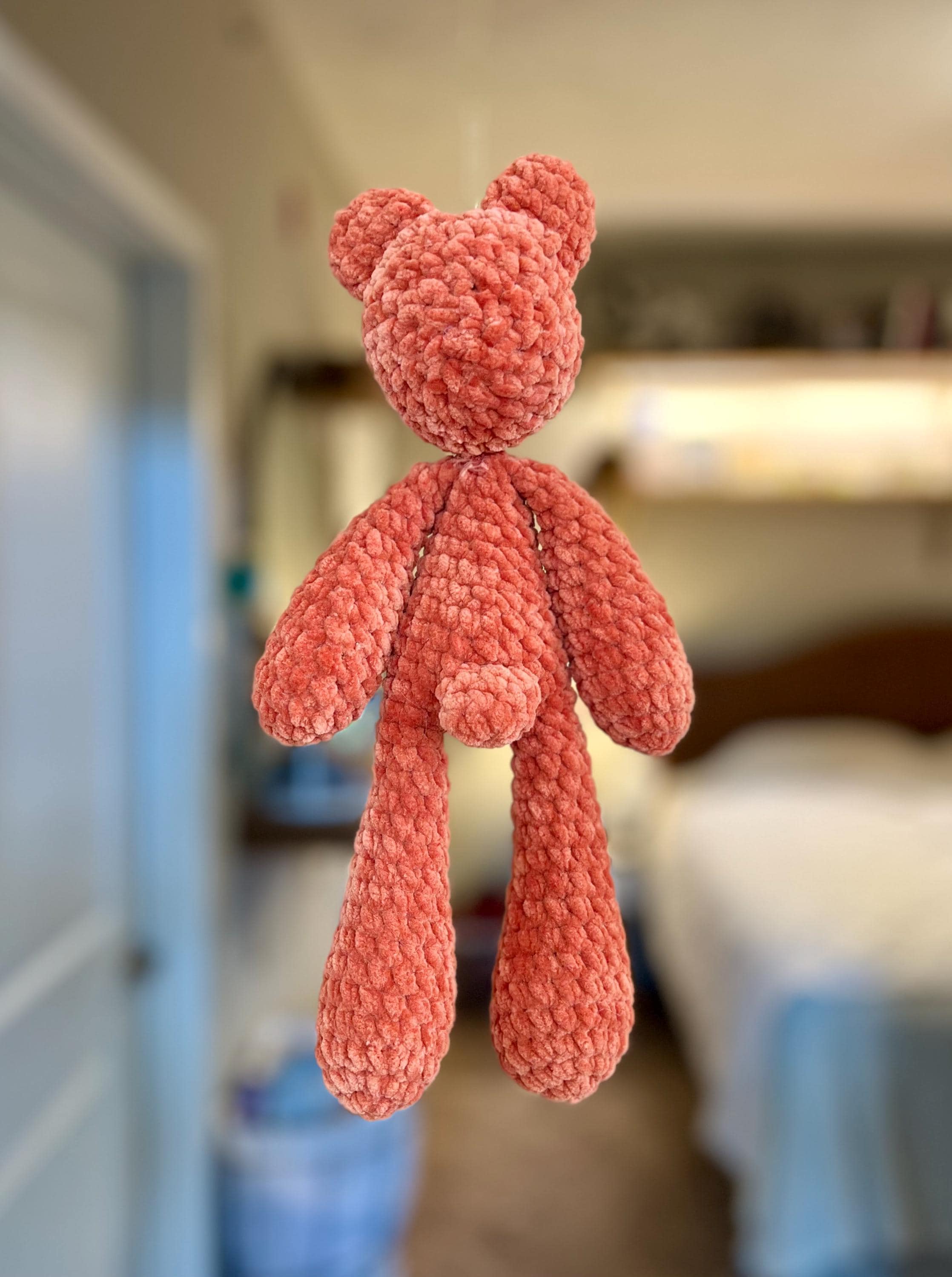Handmade Floppy Teddy Bear – Crochet Plush Toy, Soft Stuffed Animal ...