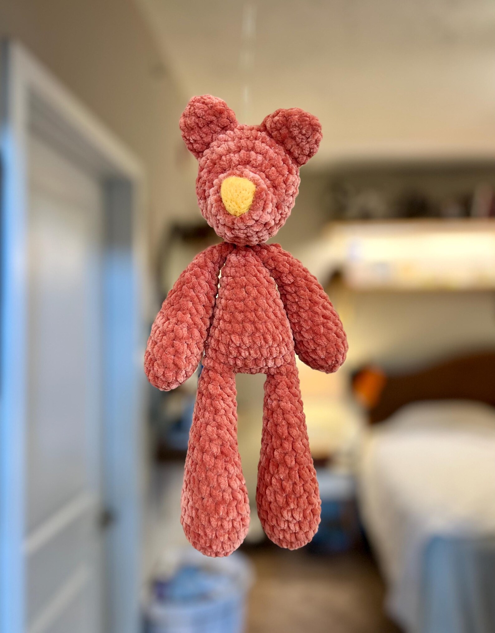 Handmade Floppy Teddy Bear – Crochet Plush Toy, Soft Stuffed Animal ...