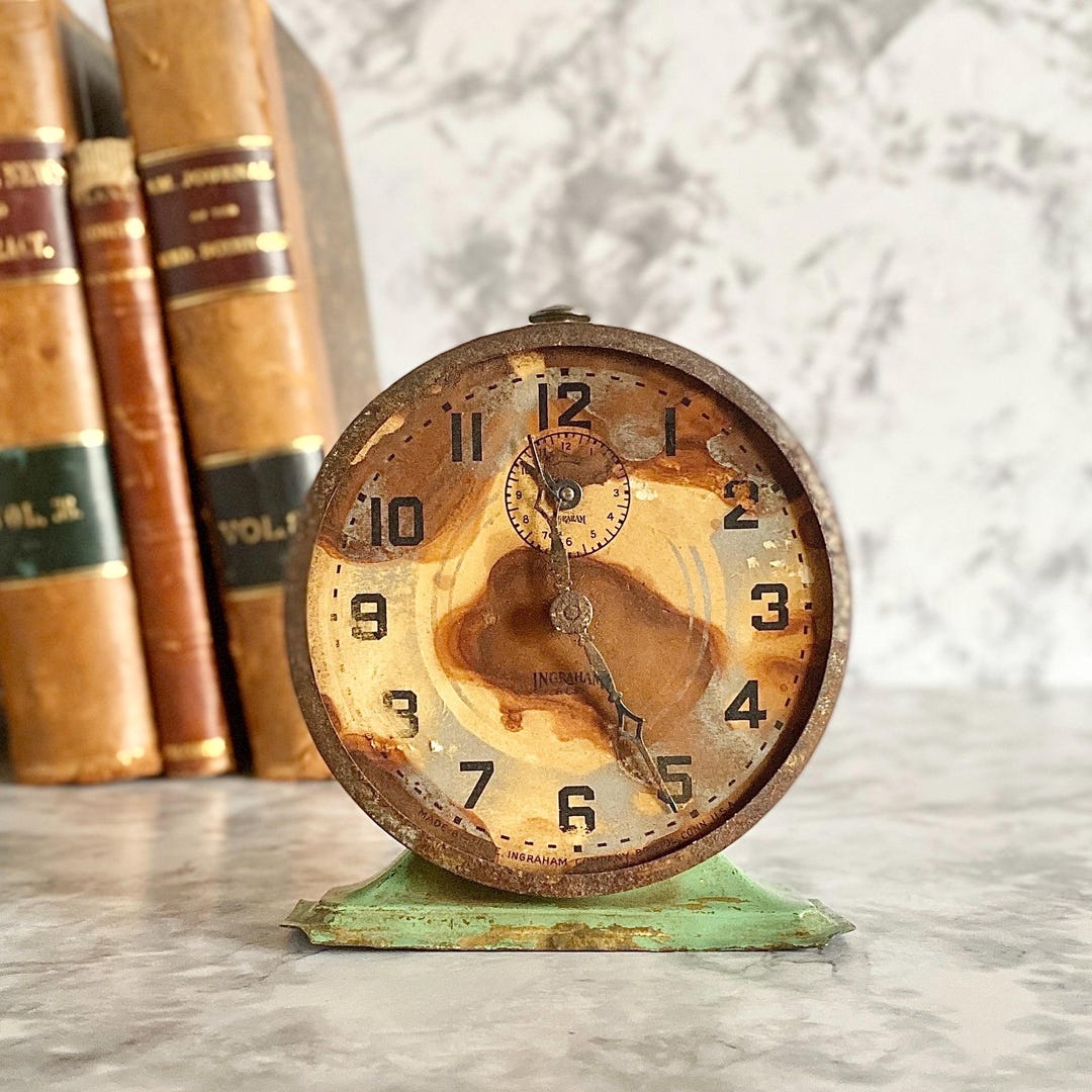 Ingraham "ace" Mint Green Alarm Clock // Retro Midcentury Modern ...