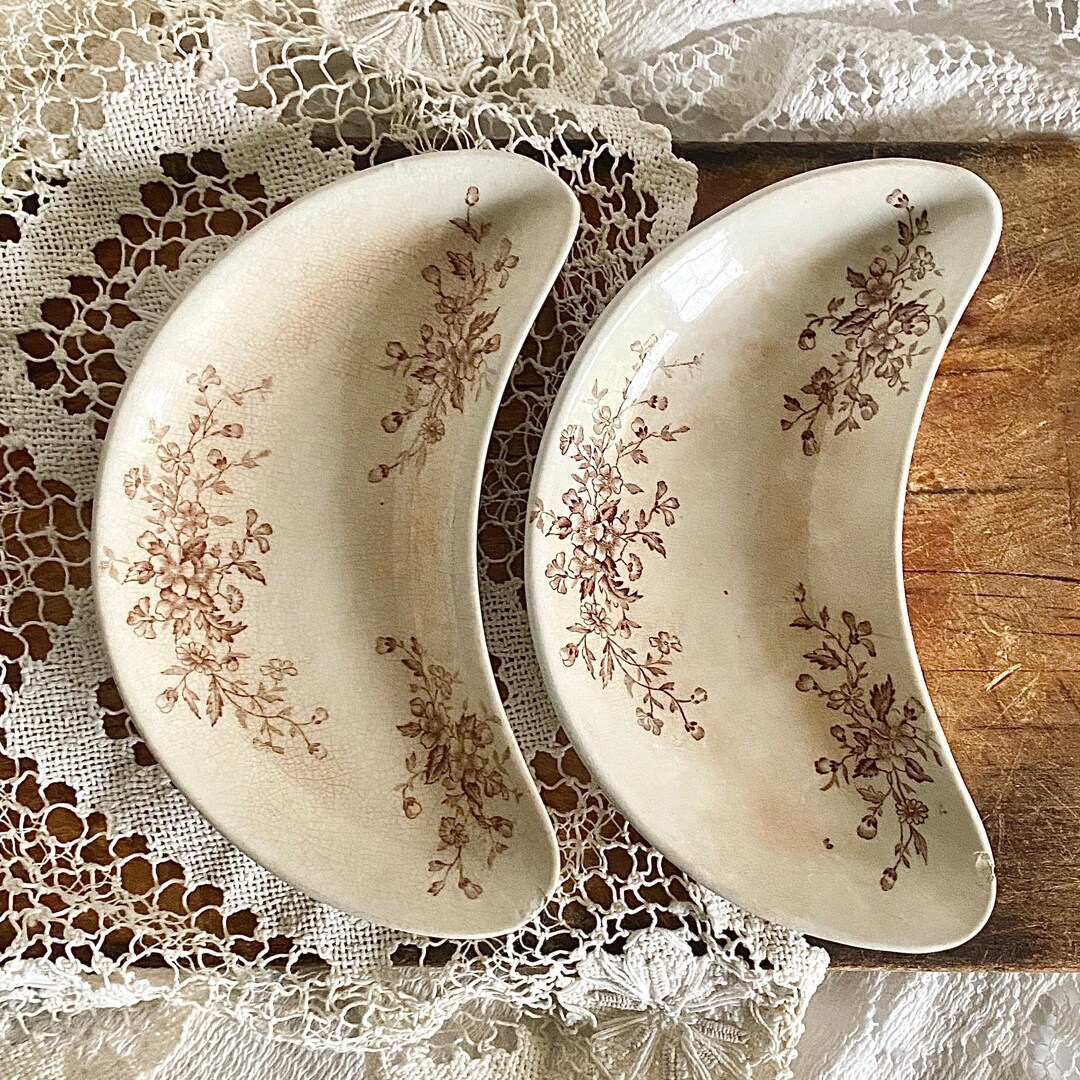 Set of 2 Meakin Ironstone Bone Dishes // Brown Transfer Pattern premier ...