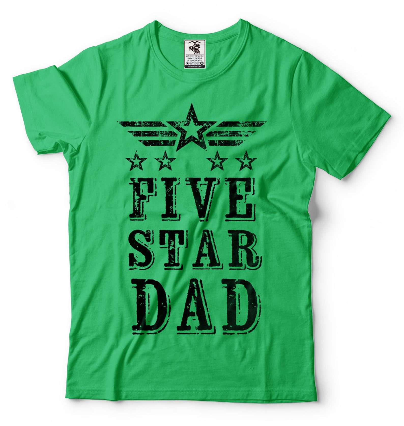 Dad T-shirt Five Star Dad Cool Birthday Gift for Father Dad | Etsy