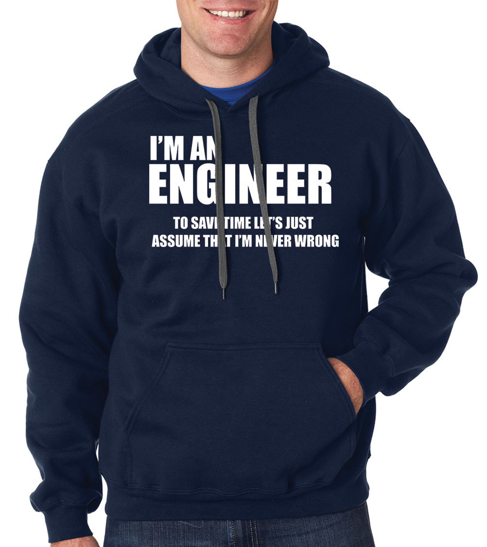 Engineer Hoodie Occupation Funny Engineer Hooded Sweater - Etsy