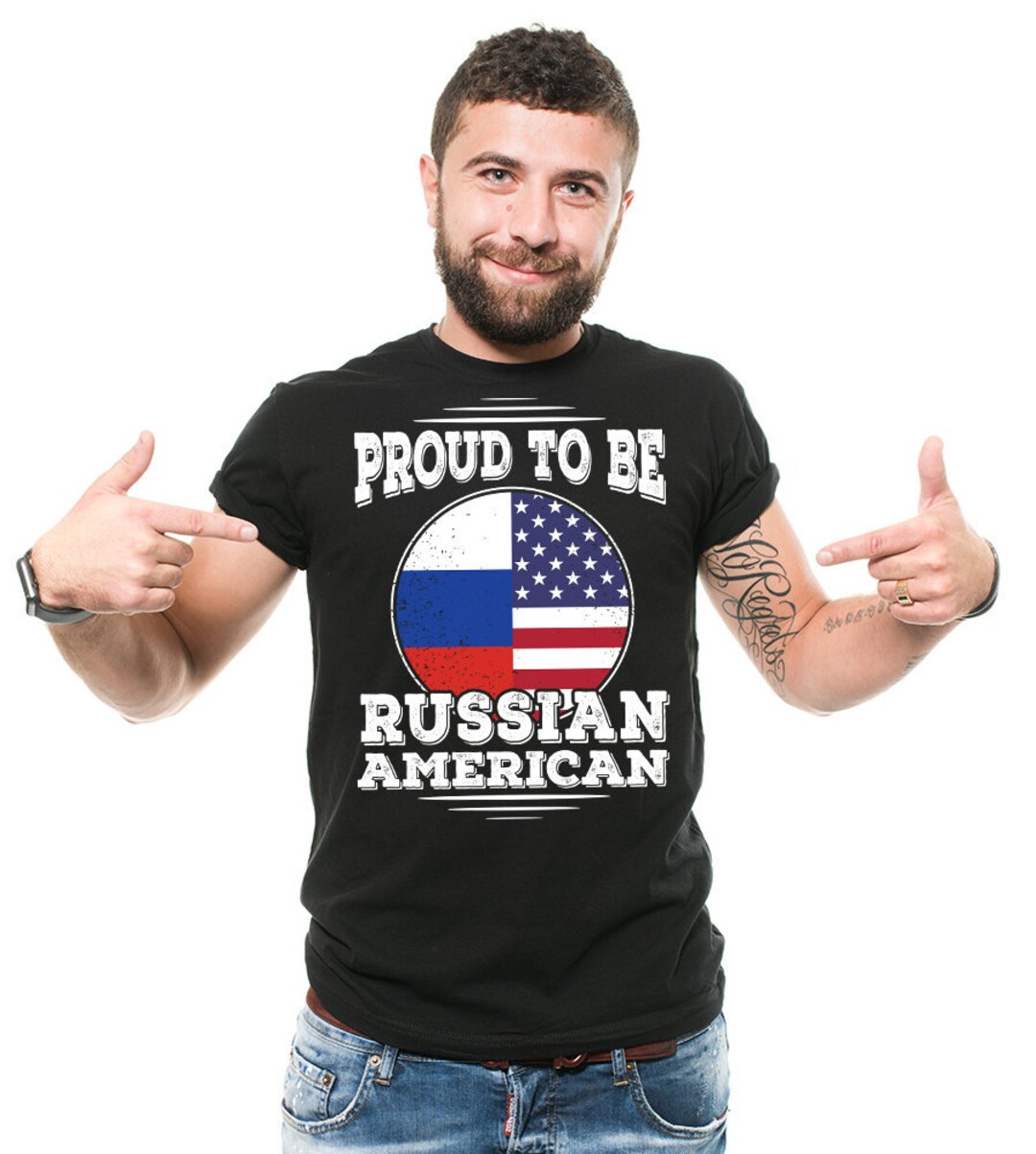 Russian American T-shirt Gift for Russian Patriotic Russia Day - Etsy