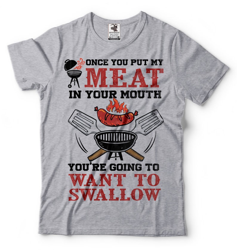 BBQ T-shirt Funny Food Kitchen Outdoor Grill Meat Tee Shirt - Etsy