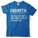 Engineer T-shirt Funny Occupation Engineer Definition Tee Shirt - Etsy