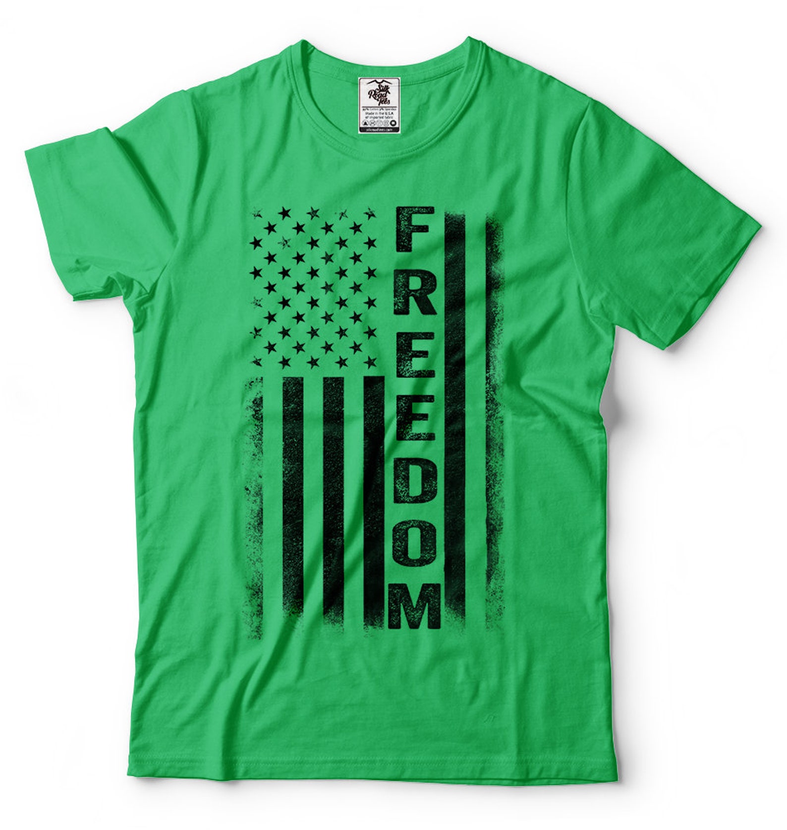 US Freedom T-shirt USA Flag America Distress Flag Patriotic - Etsy