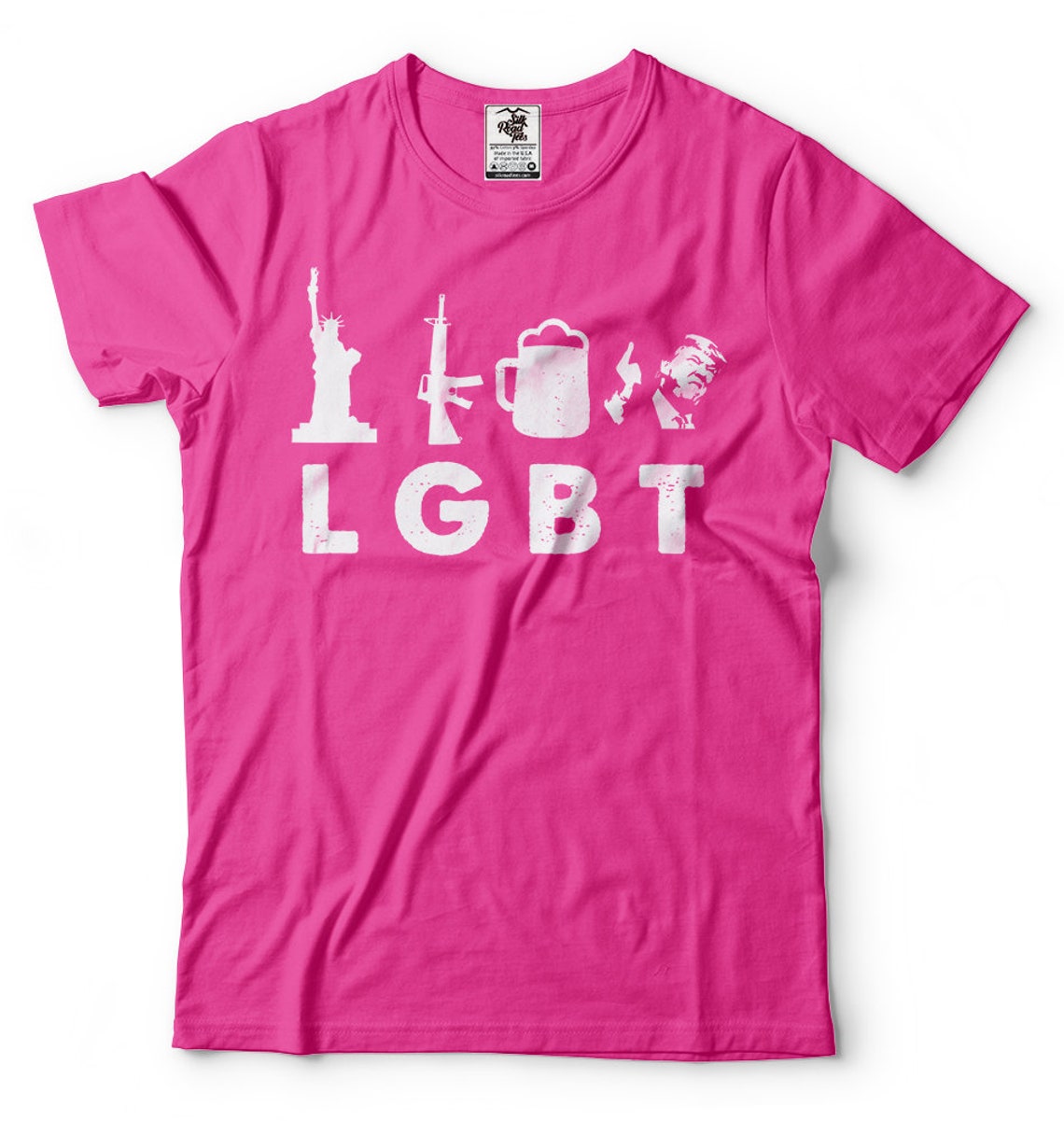 LGBT T-Shirt Funny Liberty Gun Beer Trump Tee Shirt | Etsy
