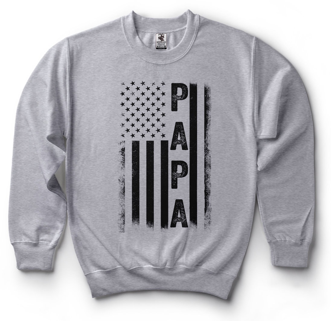US Papa Sweatshirt Father's Day Gift American Flag Dad - Etsy