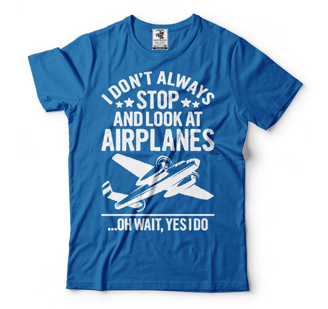 Airplane T-shirt Funny Pilot Airplane Fan Aviation Day Cool - Etsy