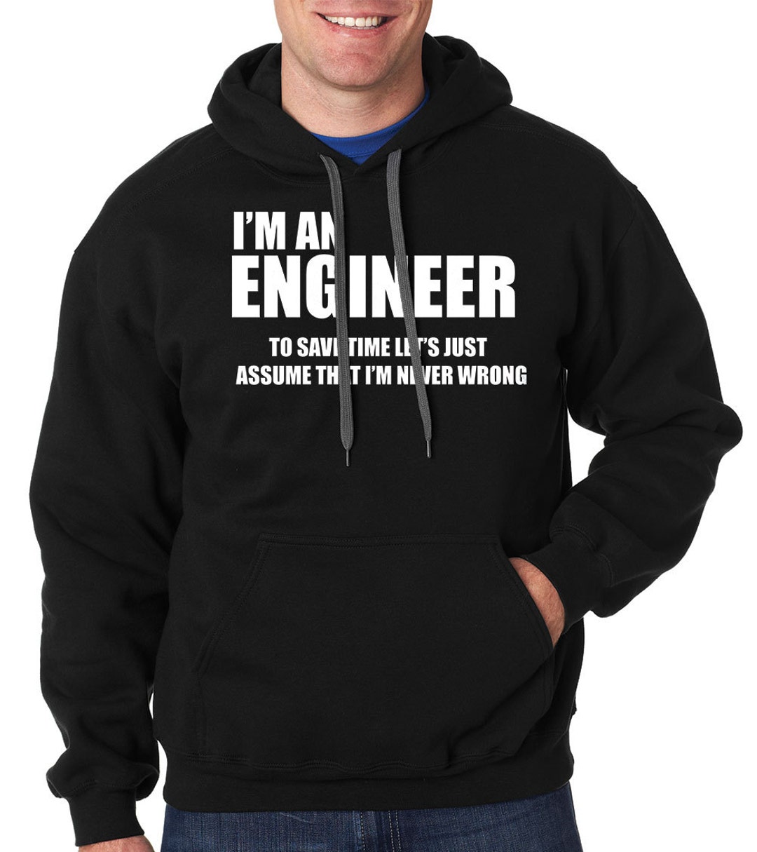 Engineer Hoodie Occupation Funny Engineer Hooded Sweater - Etsy
