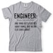 Engineer T-shirt Funny Occupation Engineer Definition Tee Shirt - Etsy