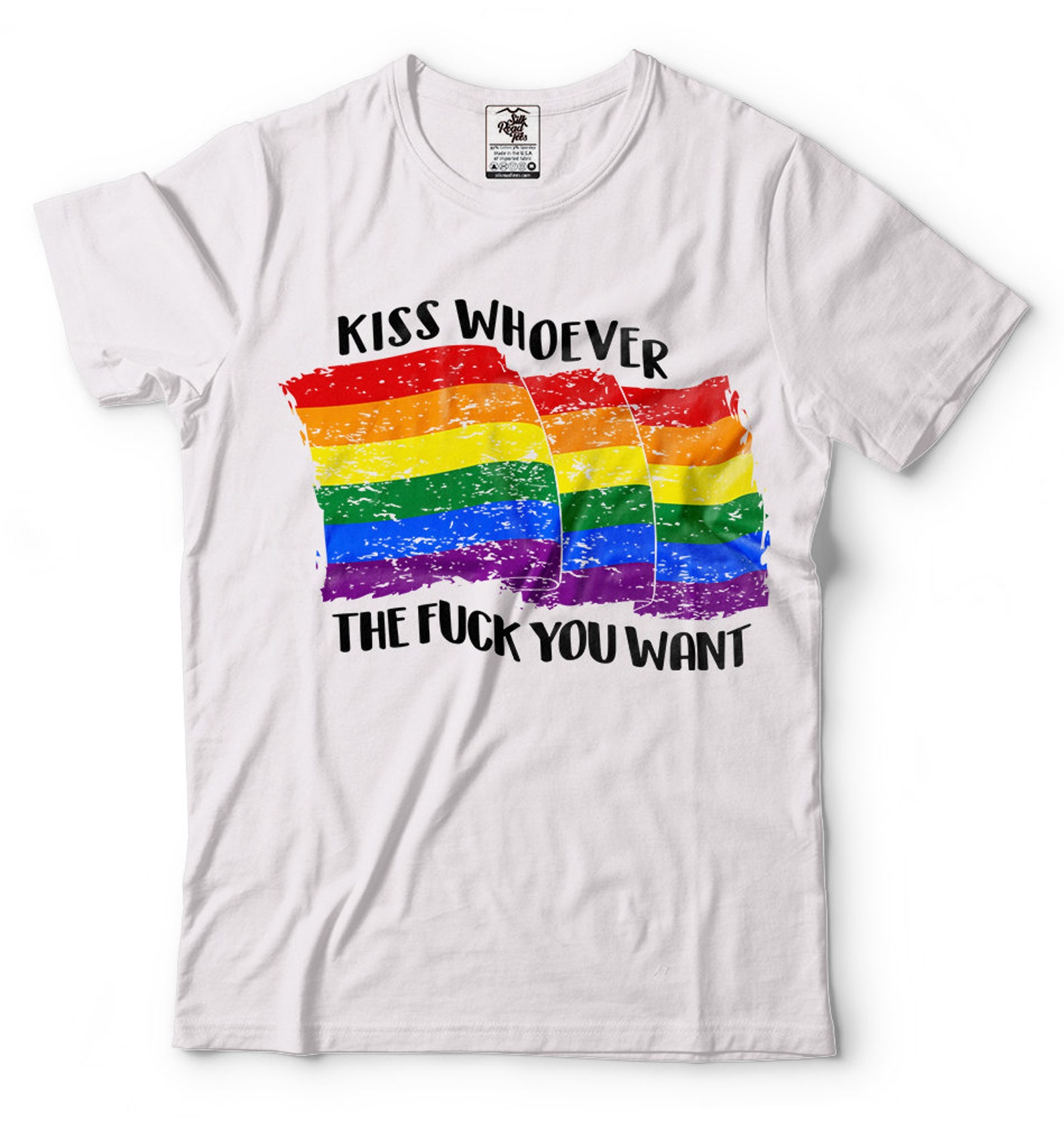 LGBT Pride Flag T-shirt Funny Gay Lesbian Pride Tee Shirt | Etsy