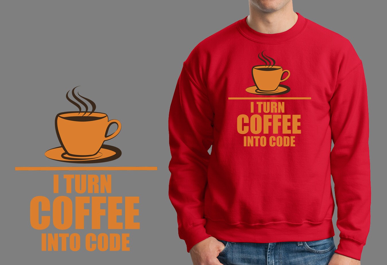 Programmer I Turn Coffee Into Code Sweater Geeky Geek - Etsy