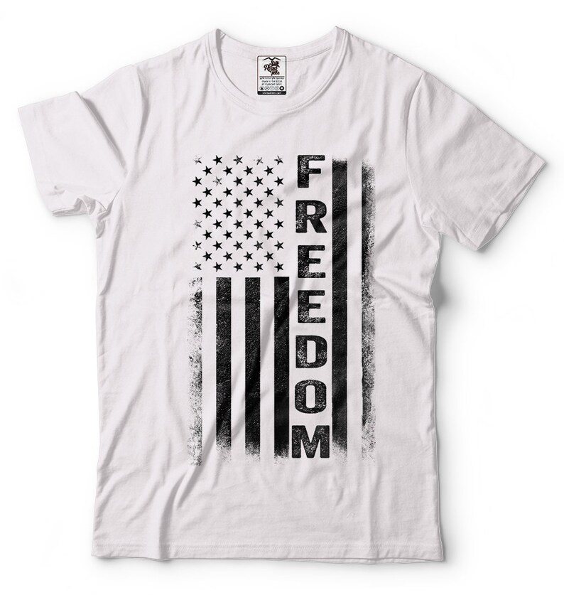 US Freedom T-shirt USA Flag America Distress Flag Patriotic - Etsy