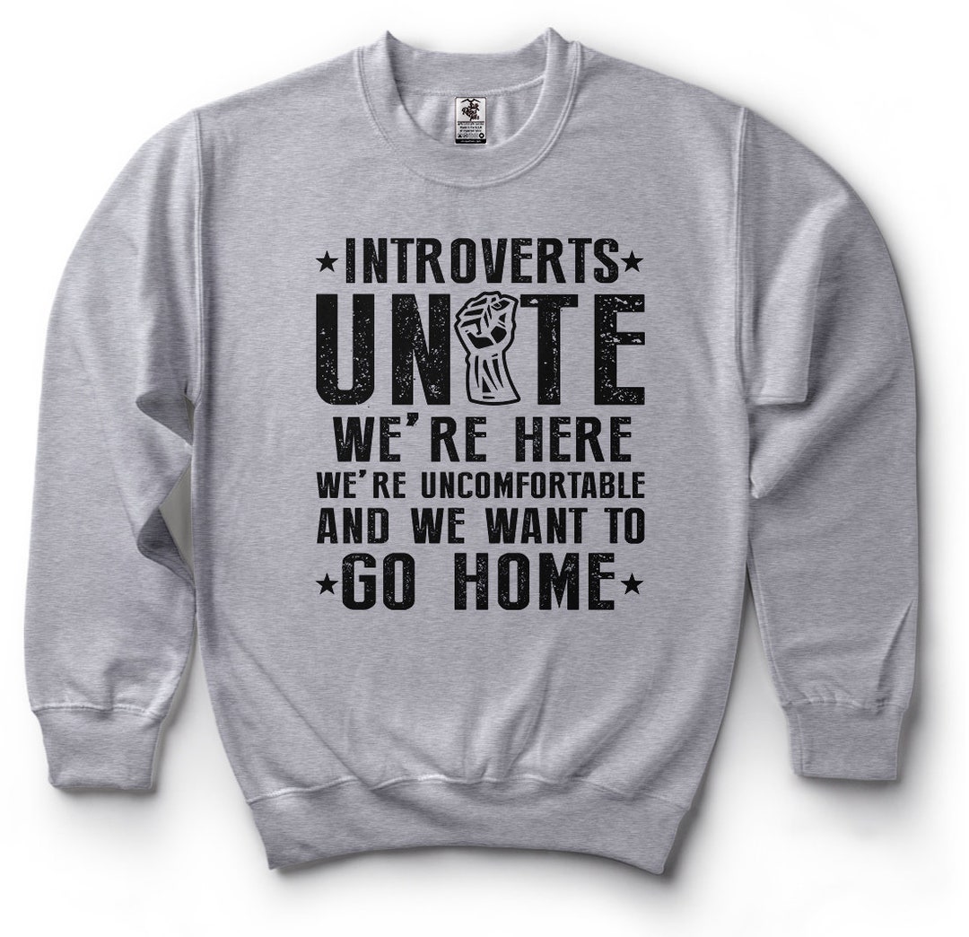 Introvert Sweatshirt Funny Introvert Cool Graphic Fleece Sweater - Etsy