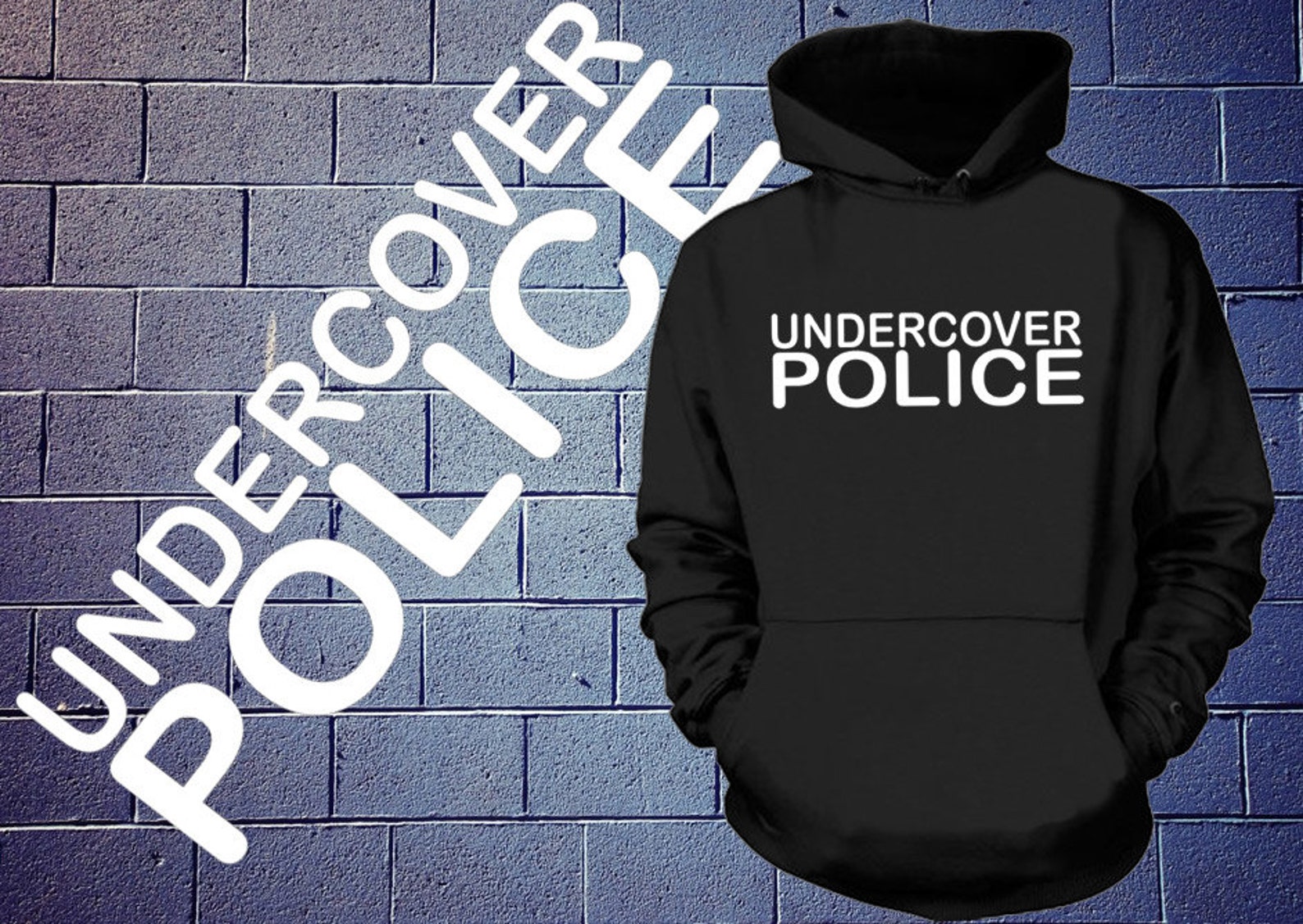 Undercover Police Hoodie Police Sweatshirt Hooded Sweater - Etsy