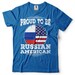 Russian American T-shirt Gift for Russian Patriotic Russia Day - Etsy
