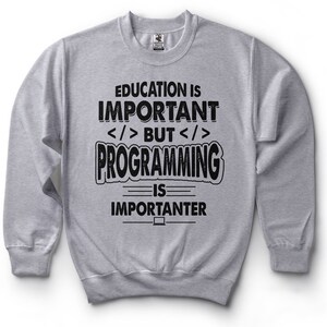 Programming Sweatshirt Funny Programmer IT Technology Cool Fleece ...