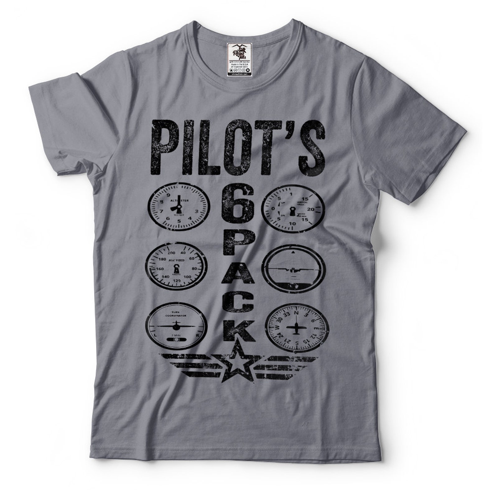 Pilot's Six Pack T-shirt Funny Pilot Aviation Tee Shirt | Etsy