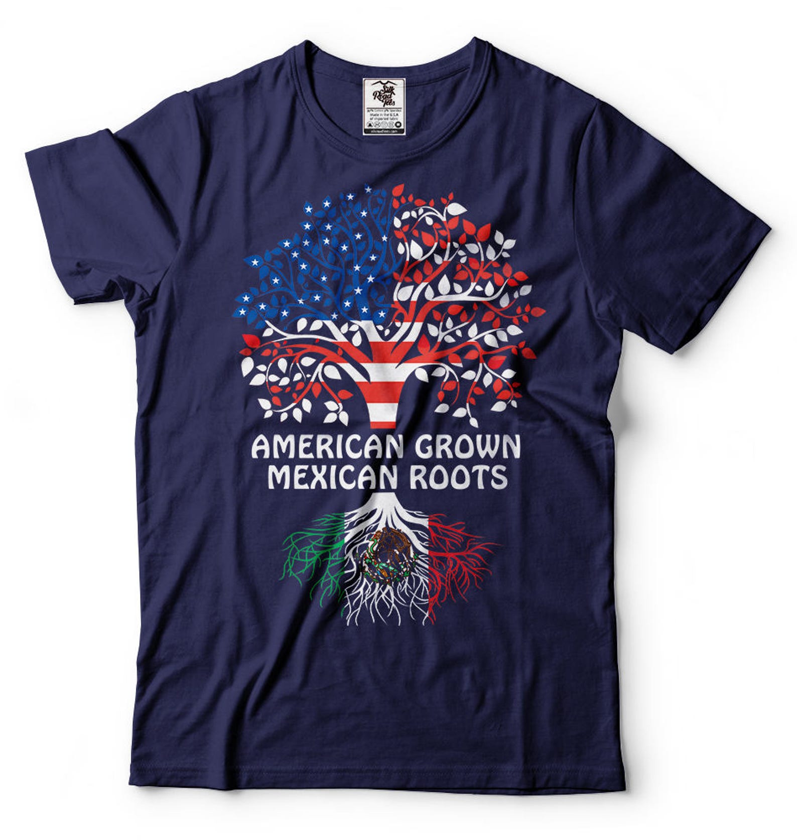 American Grown Mexican Roots T-shirt American Mexican Tee - Etsy
