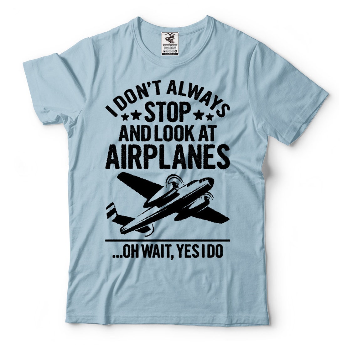 Airplane T-shirt Funny Pilot Airplane Fan Aviation Day Cool - Etsy