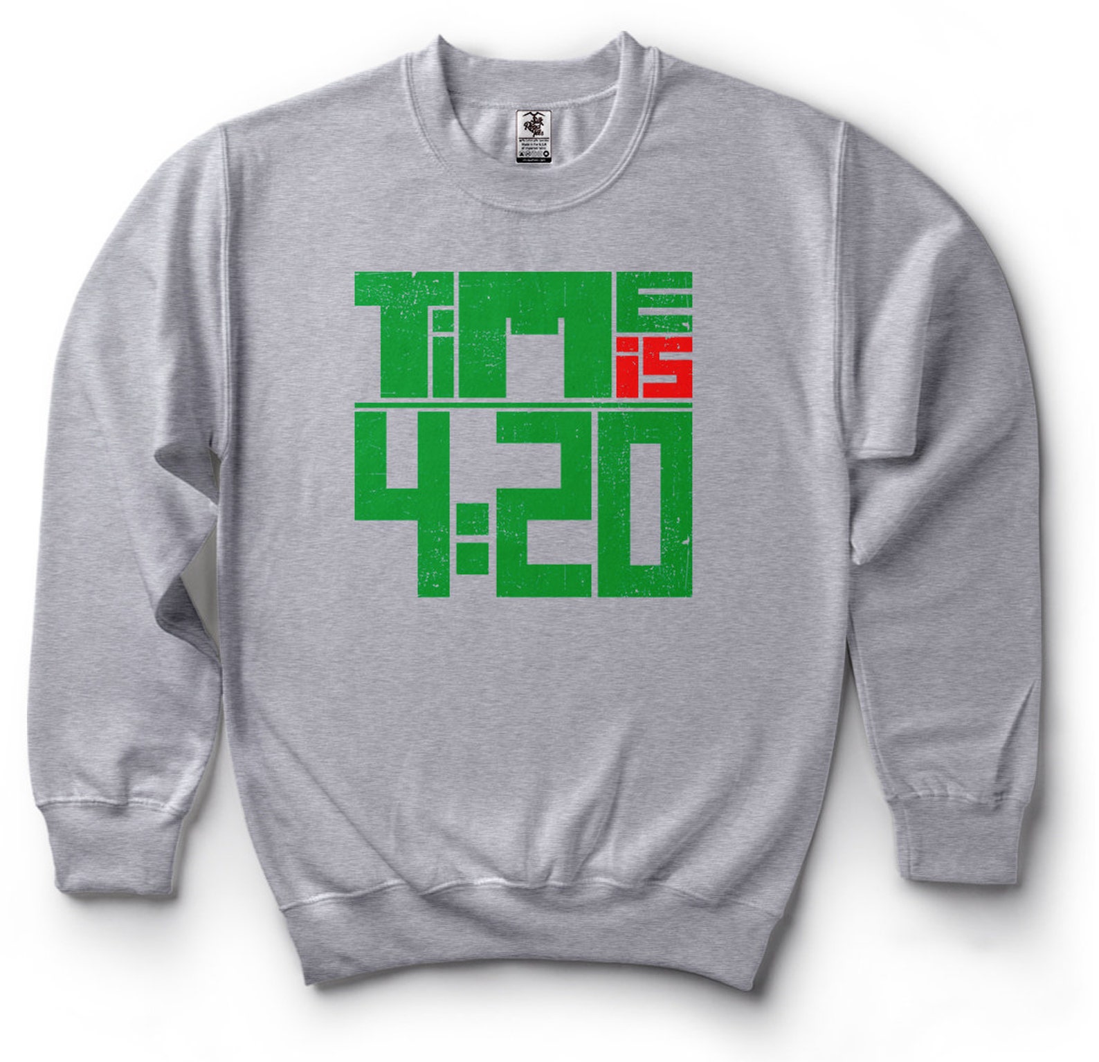 Marijuana Day Sweatshirt Time is 4:20 Fleece Sweater Legalize Weed ...