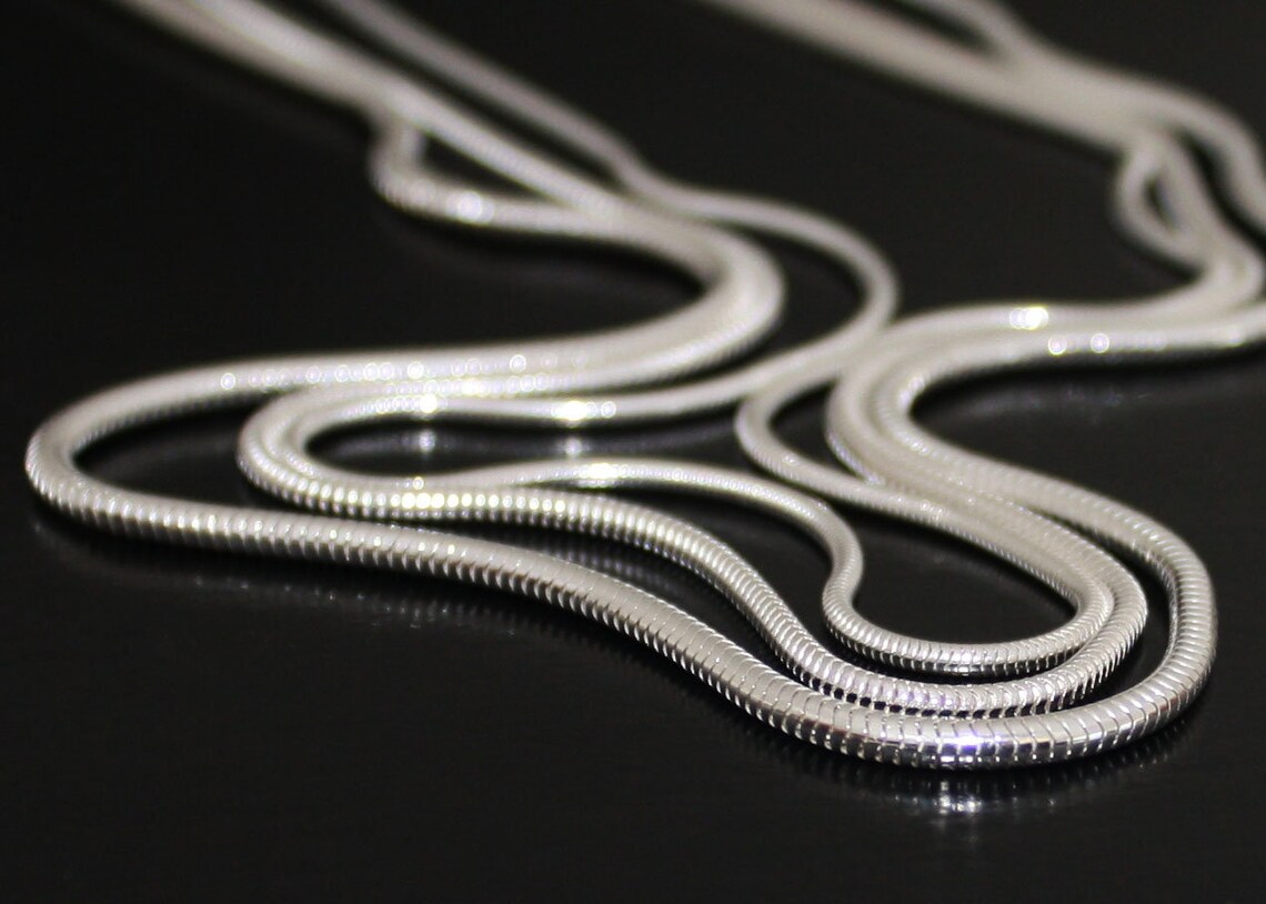 Sterling Silver Snake Chain Necklace – Italian 925 Silver, Multiple ...