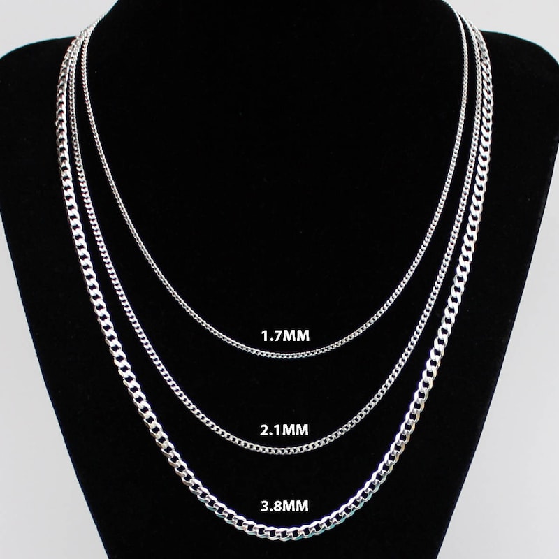 Silver Curb Chain - Etsy