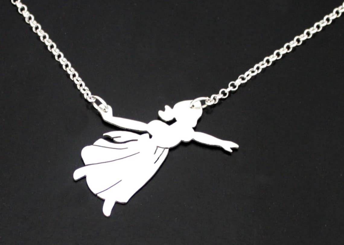 Wendy Darling Necklace Sterling Silver Peter Pan Pendant - Etsy Canada