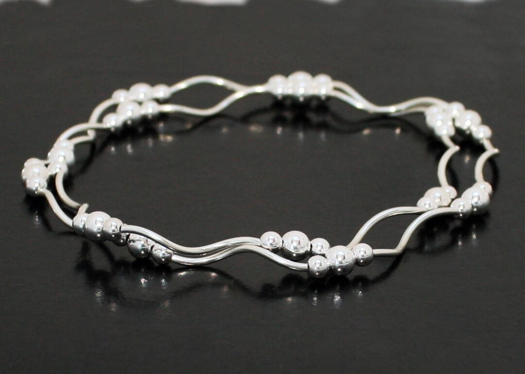 Silver Bracelet, Sterling Silver Stretch Stacking Bracelets ...