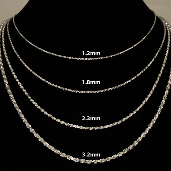 Silver Rope Chain - Etsy